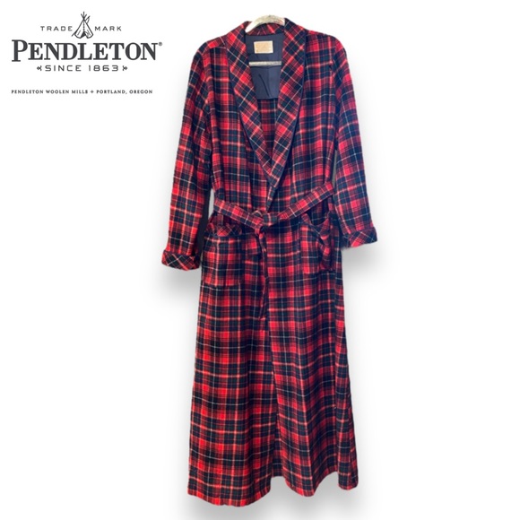 Pendleton | Other | Pendleton Vintage Tartan Plaid Virgin Wool Robe | Poshmark